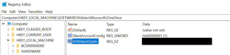 Enable Known Folder Move using regedit – OneDrive – Azvise