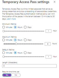Temporary Access Pass sign in was blocked due to User Credential Policy ...
