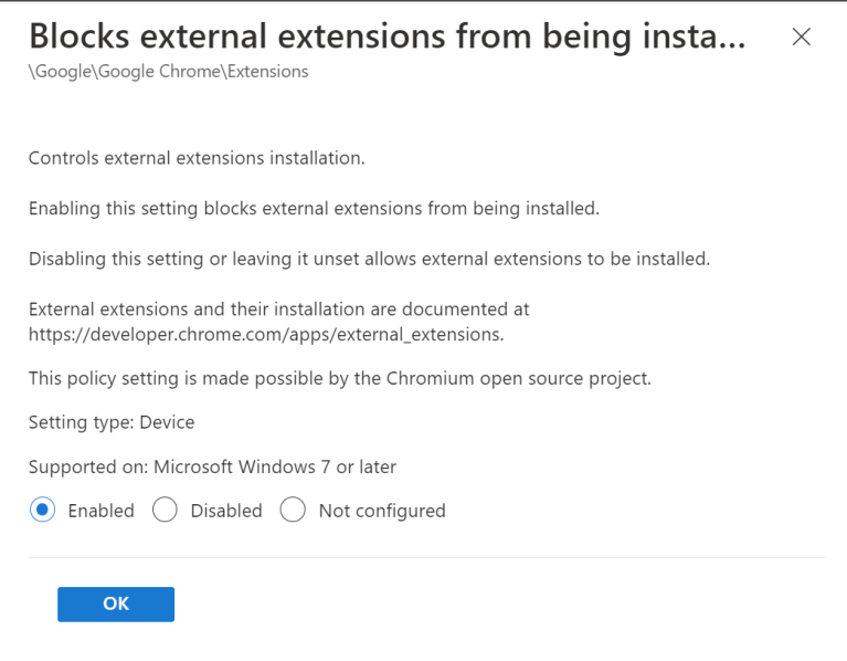 Configure Chrome Extensions in Intune using Administrative Templates ...