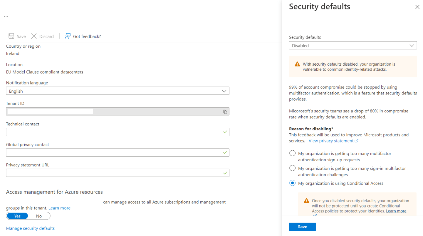 How to enable and disable Security Defaults – Azvise