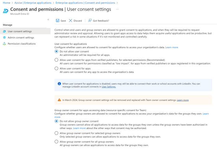 Block User Consent for applications in Entra ID – Azvise