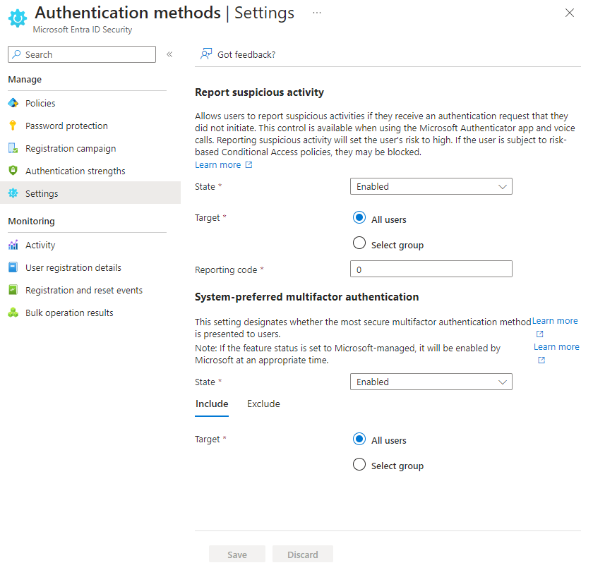 How to enable report suspicious activity in Entra ID – Azvise
