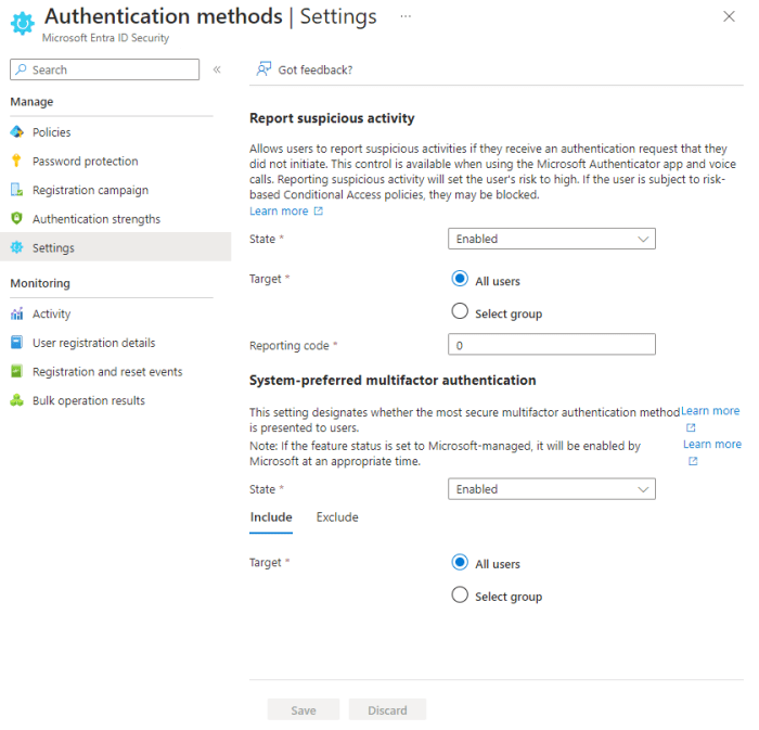 How to enable report suspicious activity in Entra ID – Azvise